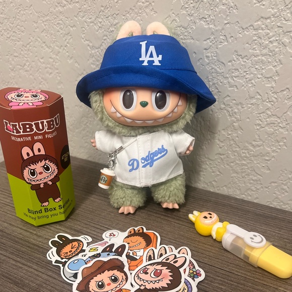 Toys | La Dodgers Labubu Outfit New 17 Ohtani Jersey Hat Starbucks Cup ...